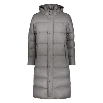 Moorer Langer Steppmantel mit Kapuze - - Coats - Herren - Grau - L