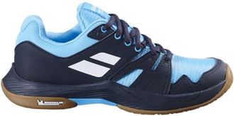 Babolat Homme, Chaussures de Badminton Modèle Shadow Team 2, Taille 36.5, Couleur Noir/Bleu, Tige Ajustée, Semelle Bi-Densité, Confort Longue Durée, Respirabi