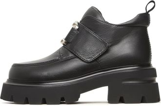 Cesare Gaspari Femme, Chaussures, Noir, Taille: 39 EU Mocassins en Cuir à Double Boucle Audacieux Geirr - Noir