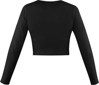 Janice Langarmshirt 4 x Damen crop Langarmshirt Nerja Kurzer Pullover aus Baumwolle