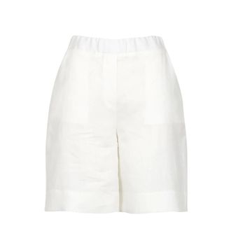 Gran Sasso Femme, Shorts, Blanc, Taille: 40 FR Linen Bermuda Shorts