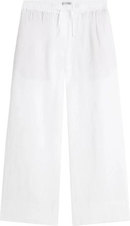 Tommy Hilfiger Femme, Pantalons, Blanc, Taille: 36 FR Pantalon D&eacute;contract&eacute; &agrave; Enfiler en Lin