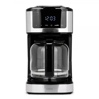 Livoo Cafeti&egrave;re &eacute;lectrique programmable Livoo DOD208 15 tasses, 1,8L, filtre r&eacute;utilisable, fonction programmation, Noir