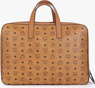 MCM Ottomar Kleiderbeutel in Visetos COGNAC VISETOS