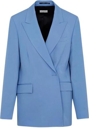 Dries Van Noten Femme, Vestes, Bleu, Taille: 34 FR Blazer Crois&eacute; Coupe D&eacute;contract&eacute;e