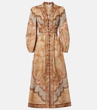 Zimmermann Robe chemise Wanderlust imprimée en lin