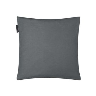 Linum Annabell Elegant Kissenh&uuml;lle 40x40 cm, 100% Baumwolle, Maschinenwaschbar, Granitgrau
