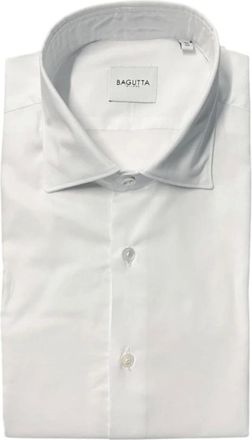 Bagutta Homme, Chemises, Blanc, Taille: 2XL Chemise Coupe Slim