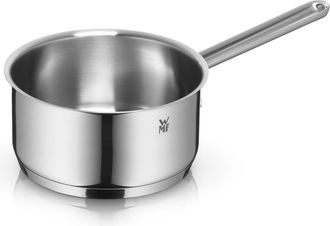 WMF Provence Plus Stielkasserolle 16cm ohne Deckel, Kochtopf klein 1,4l, Milchtopf Induktion, Cromargan Edelstahl poliert, unbeschichtet, backofengeeignet
