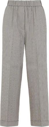 PESERICO Femme, Pantalons, Gris, Taille: 44 FR Pantalon &agrave; taille &eacute;lastique