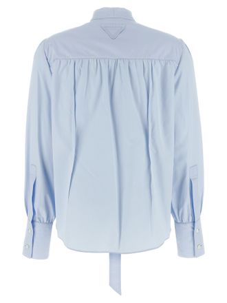 Prada Womens Blue Cotton Blouse