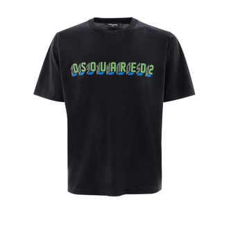 Dsquared2 Logo Print T-Shirt - - Tops - Herren - Schwarzk - XS