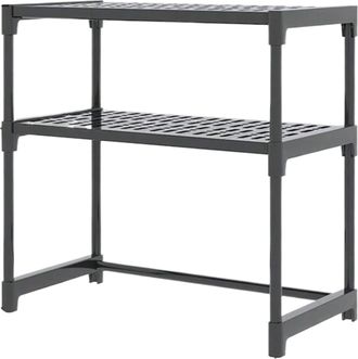 Generico K&uuml;chenthekenregal: Utensilienhalter, 52 x 26 x 60 cm, Mikrowellenhalter, Aufbewahrungsgitter f&uuml;r K&uuml;che, platzsparende Utensilienregale, Organizer