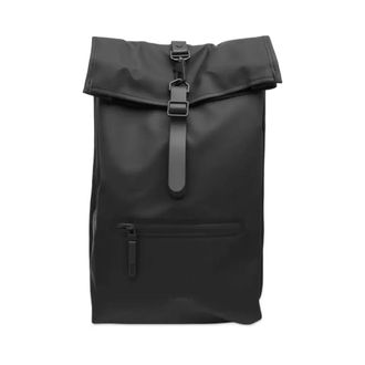 Rains Femme, Sacs, Noir, Taille: ONE Size Sac &agrave; dos Rolltop Imperm&eacute;able avec Compartiment pour Ordinateur Portable