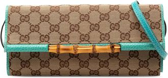 Gucci Hobo Bags - GG Canvas Bamboo Bar Crossbody - Gr. unisize - in Braun - f&uuml;r Damen