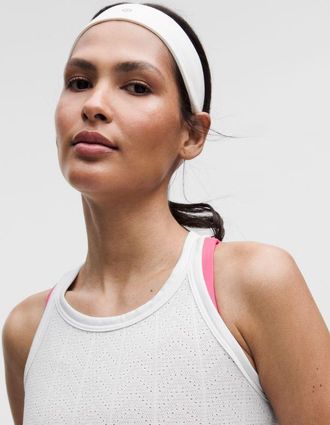 lululemon Débardeur Swiftly Pointelle dos nageur court pour Femmes - Blanc - Taille 10