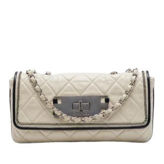 Chanel Pre-owned East West Flap Bag - Femme - Pre-owned - Blanc - Taille: ONE Size