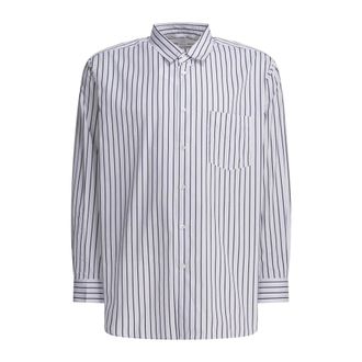 Comme Des Gar&ccedil;ons Gestreiftes Hemd mit Knopfleiste - - Shirts - Herren - Wei&szlig; - XL