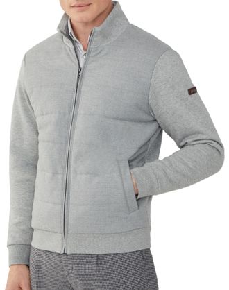 Hackett Herren WVN Quilt FZ Jacke, Grey (Marl Grey), XL