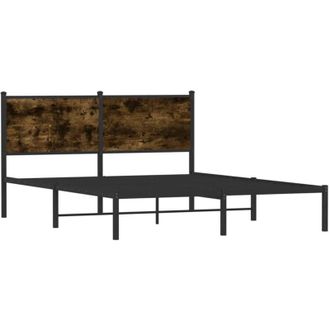 vidaXL Metallbett ohne Matratze R&auml;uchereiche 140x200 cm Vidaxl