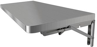 Generic 001,50x30cm,Wandklapptisch, Geeignet F&uuml;r K&uuml;che, Balkon, Bad, Waschk&uuml;che, Fr&uuml;hst&uuml;cksbartisch, Klappbarer Esstisch F&uuml;r Kleine R&auml;ume, Edelstahl