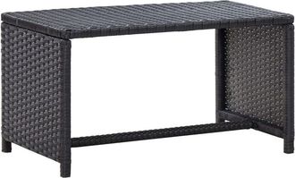 vidaXL vidaXL Table basse Noir 70x40x38 cm R&eacute;sine tress&eacute;e