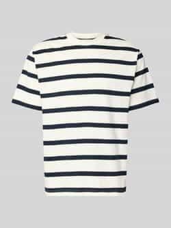 Mc Neal T-Shirt mit geripptem Rundhalsausschnitt
