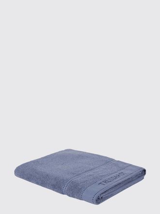Trussardi Drap de plage en &eacute;ponge 100% coton avec logo contrastant