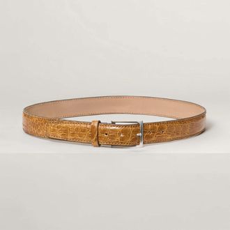 Reptiles House Dante - Gürtel aus Krokodilhüfte - Gelb