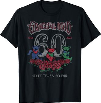 Grateful Dead 60 Years Anniversary Dancing Bears Band T-Shirt