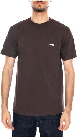 Obey Homme, Tops, Brun, Taille: XL Exclamation Classic T-Shirt