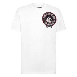 Philipp Plein Jersey T-shirt Rundhals Money Mouse - - Tops - Herren - Wei&szlig; - XL
