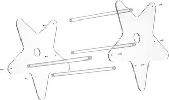 Angoily Gro&szlig;er Acryl Aufbewahrungsst&auml;nder f&uuml;r Schallplatten und B&uuml;roakten Transparenter Desktop Organizer mit Hoher Kapazit&auml;t f&uuml;r Musikalben Ordner und Dokume