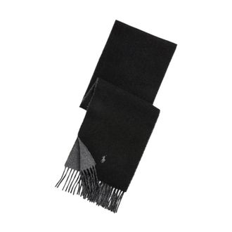 Polo Ralph Lauren &Eacute;charpe classique en m&eacute;lange de laine avec poney brod&eacute; - unisex - Accessoires - Noir - Taille: ONE Size