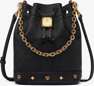 MCM Pina Kordelzugtasche aus Kalbsleder mit Nieten