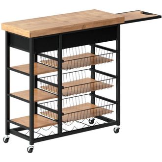 5five Simply Smart Chariot de serveuse Nera métal+bambou 126x35,5xh.87 cm - talla