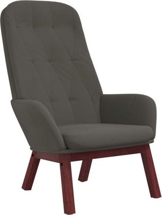vidaXL Chaise de relaxation Gris fonc&eacute; Velours Vidaxl