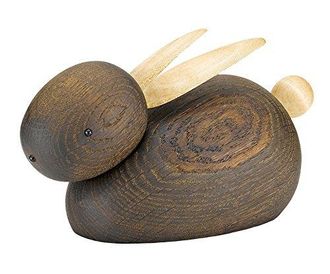 Lucie Kaas Hase Holzfigur, Holz, Braun, 9cm