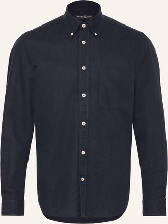 Marc O'Polo Marc Opolo Hemd Regular Fit Mit Leinen blau