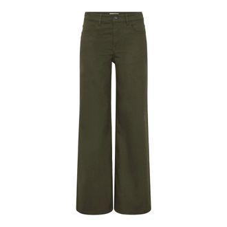 Ichi Ichi - Pantalon large - Femme - Pantalons - Vert - Taille: W25 L34