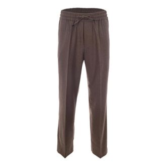 Dr&ocirc;le de Monsieur Le Pantalon &Eacute;lastiqu&eacute; Flanelle - - Trousers - Herren - Braun - S