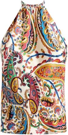 Etro Femme, Tops, Multicolore, Taille: ONE Size Chemisier &agrave; col am&eacute;ricain &agrave; motif cachemire floral