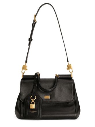 Dolce & Gabbana Womens Handbag My Sicily Black Pvc Shoulder Bags