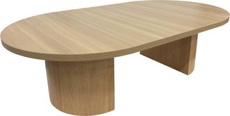 Oviala Couchtisch, oval, 120 cm, modern, Holzoptik, hell