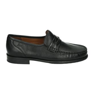 Sioux Schwarze Leder Slip-On Schuhe Como - - Shoes - Herren - Schwarzk - 38 1/2 EU