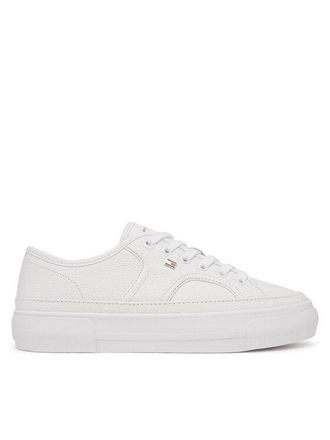 Tommy Hilfiger Sneakers Platform Vulc Piping Ltr FW0FW09393 Wei&szlig;