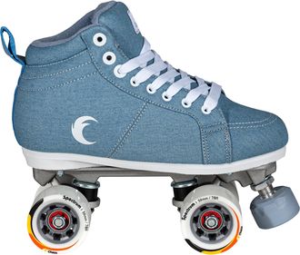 Chaya Rollschuhe Denim - Roller Skates für Damen und Herren im Retro-Look für Roller-Disco - Roll-Schuhe in Denim-Blau