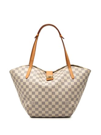 Louis Vuitton 2012 Damier Azur Salina PM Tote Bag - Wei&szlig;