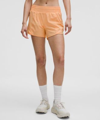 lululemon Hotty Hot Shorts mit hohem Bund und Liner für Frauen - 10 cm - Orange - Größe 10