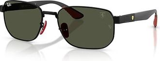 Ray-Ban Rb8329m Scuderia Ferarri Collection Sonnenbrillen Matt Schwarz Fassung Gr&uuml;n Glas 59-19